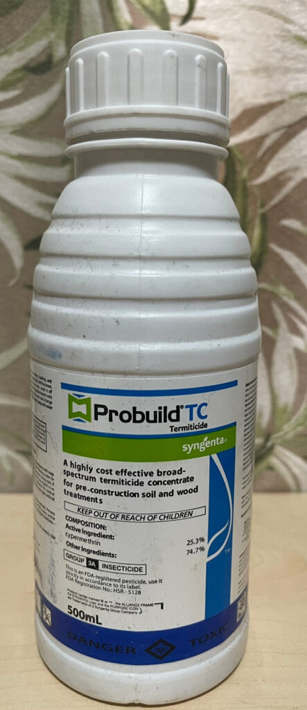 Probuild TC Termiticide – Cypermethrin – Termite Control | Soil Poisoning – 500ml – Pest Armor